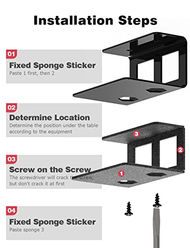 Mellbree Under Desk Laptop Mount, 2023 Upgraded EVA Sponge Full Wrap Type Under Desk Laptop Holder Suitable for Devices Less Than 1.4" Thick, Such as Laptops, Macbooks, Keyboard, Routers