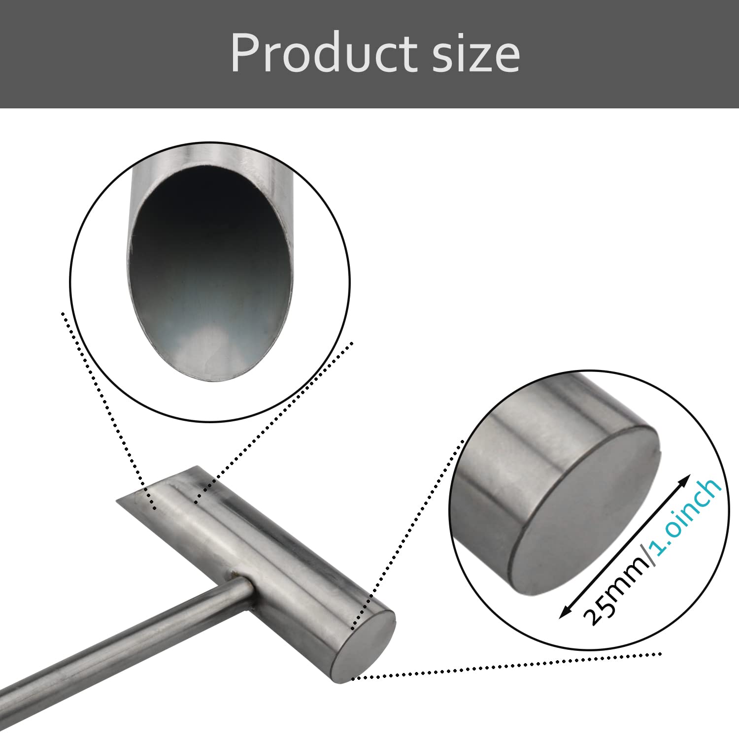 JJHXSM Marshmallow Machine Spoon 28x8cm Long Handle Stainless Steel Sugar Spoon Cotton Candy Machine Spare Parts