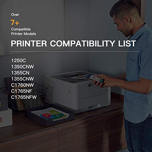 E-Z Ink (TM) Compatible Toner Cartridge Replacement for Dell 1250 810WH High Yield to use with C1760nw C1765nf C1765nfw 1250 1250c 1350cnw 1355cn 1355cnw Laser Printer (Black, 2 Pack)