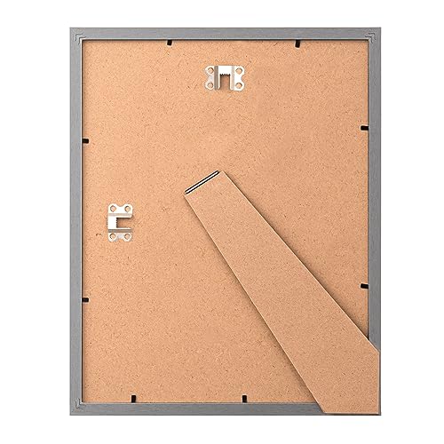 eletecpro 11x14 Picture Frames Set of 5, Gallery Wall Frame Display 8x10 Photo with Mat or 11x14 without Mat, Picture Frame Collage Wall Decor for Wall Mounting, Grey