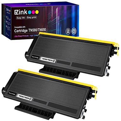 E-Z Ink (TM) Compatible Toner Cartridge Replacement for Brother TN580 TN650 TN550 TN620 High Yield Compatible with HL-5370DW HL-5340D DCP-8060 DCP-8065DN HL-5240 HL-5250DN MFC-8660DN (Black, 2 Pack)