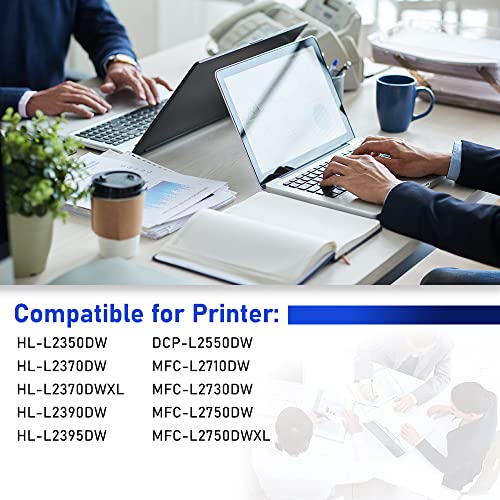 TN760 TN-760 High Yield Black: 2 Pack Compatible TN730 TN 760 Toner Cartridge Replacement for Brother MFC-L2710DW HL-L2395DW MFC-L2750DW HL-L2370DW HL-L2390DW DCP-L2550DW HL-L2350DW Printer