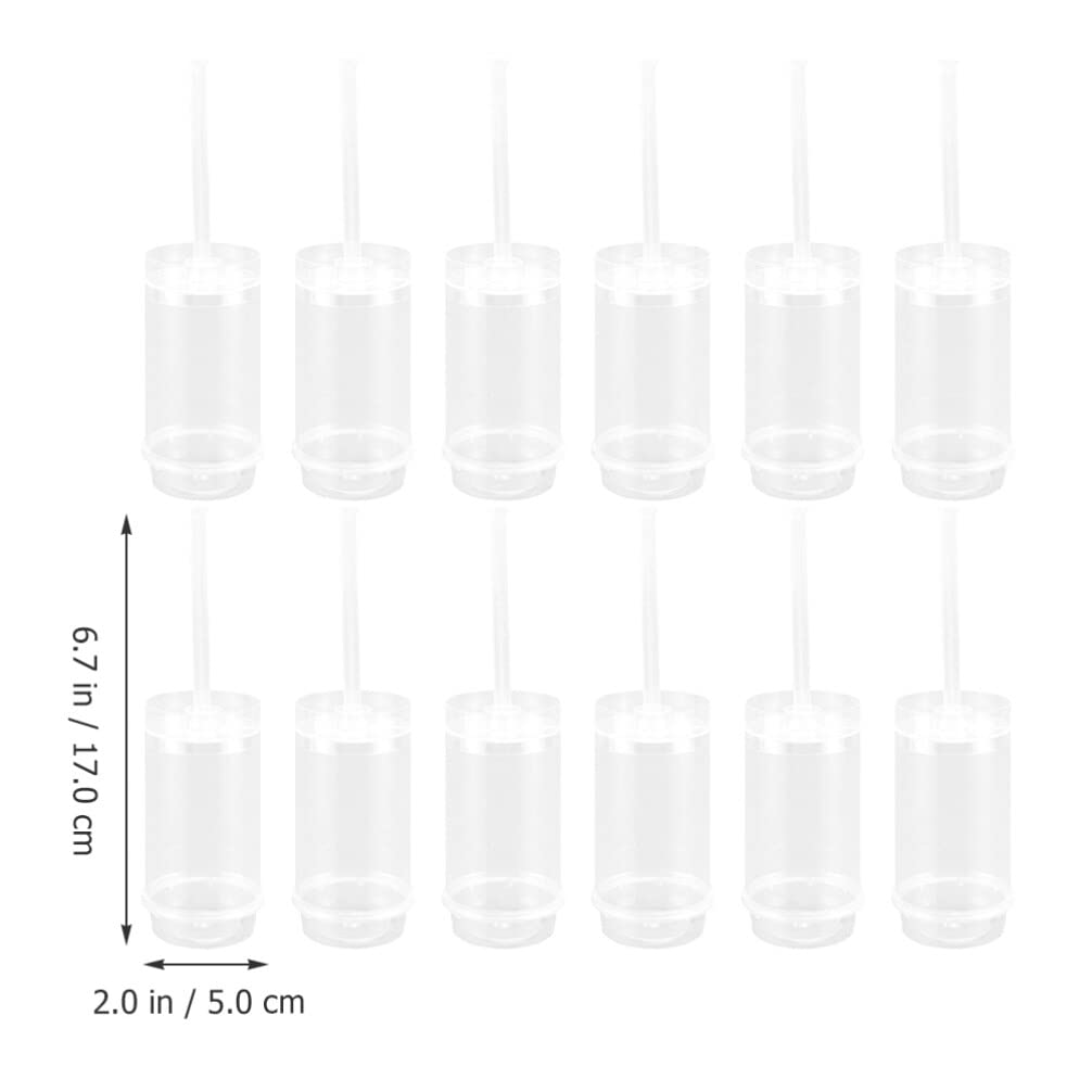 60Pack Cake Push Pop Containers with Lids, Reusable Cake Push Pops, Muti-purpose Push Pop Cake Containers, Plastic Cake Push-up Pop Shooter for Cupcake, Confetti, Homemade Ice Cream,Desserts
