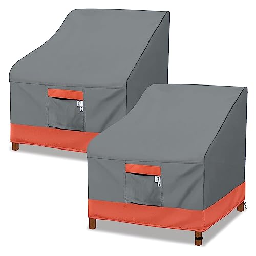 Simpelg Outdoor Furniture Patio Chair Covers Waterproof Clearance,Outdoor Chair Covers for Patio Furniture,Lounge Deep Seat Cover, Lawn Furnitures Covers Fits up to 31.5W x 33.5D x 36H inches(2 Pack)
