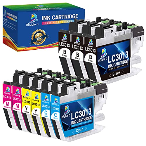 DOUBLE D LC3013 Ink Cartridges Compatible Replacement for Brother LC3013 LC3011 High Yield for Brother MFC-J491DW MFC-J497DW MFC-J895DW MFC-J690DW Printer (3 Black,2 Cyan,2 Magenta,2 Yellow) 9 Pack