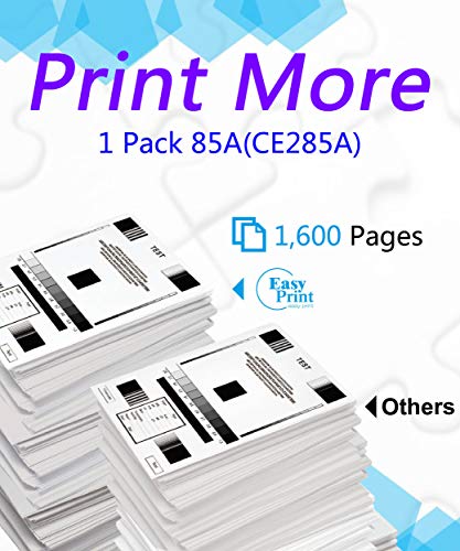 (1x Black) Compatible 85A CE285A Toner Cartridge 85A Used for HP P1100 P1102W Pro M1132 M1210 M1212nf M1214nfh M1217nfw M1219nf, by EasyPrint