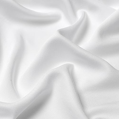 HYPREST Cooling Duvet Cover, Rayon Derived from Bamboo, 400 Thread Count Silky Soft White Cooling Duvet Cover Set Luxury Comforter Cover with Zipper and Coner Ties, Skin Friendly & Moisture-Absorbing