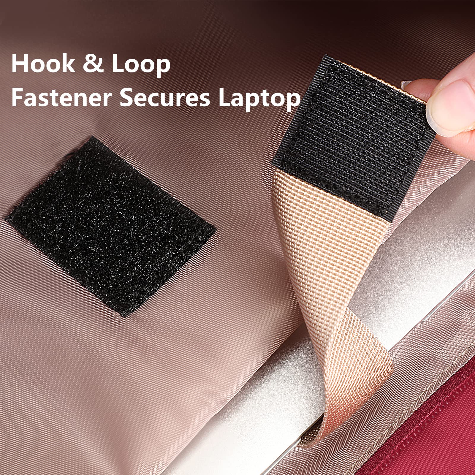 Fintie Laptop Tote Bag 15.6 Inch Computer Bag Teacher Work Handbag Business Office Travel Shoulder Messenger Bag, Burgundy