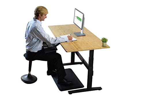 WOBBLE STOOL Standing Desk Chair ergonomic tall adjustable height sit stand-up office balance drafting bar swiveling leaning perch perching high swivels 360 computer adults kids active sitting black