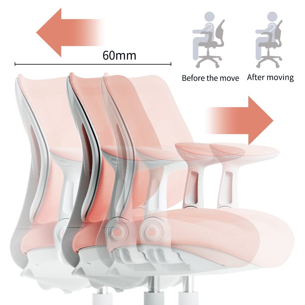 TIANFUSTAR Kids Desk Chair，Children Study Computer Chair with Adjustable Height,Swivel Mesh Task Student Chair for Teens Boys Girls Youth in Home Bedroom School