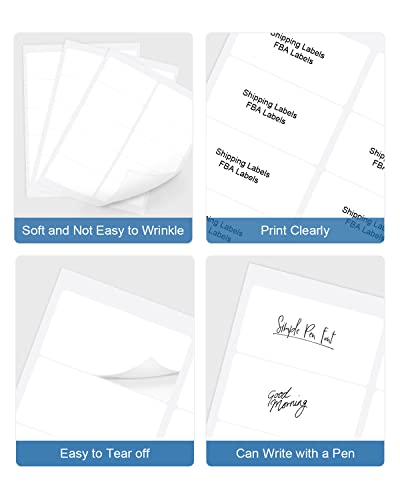 2" x 4" Shipping Address Labels Compatible with Avery 5163 8163, POLONO Internet Mailing Shipping Labels, White Sticker Labels for Laser/Ink Jet Printers, Permanent Adhesive (500 Labels, 50 Sheets )
