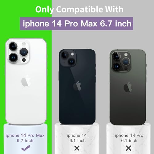 DorisMax for iPhone 14 Pro Max Case with Screen Protector - Upgraded Camera Lens Protector - Soft Full Coverage Liquid Silicone Cover - Scratch-Proof Protective Phone Case 6.7" - Bright Green