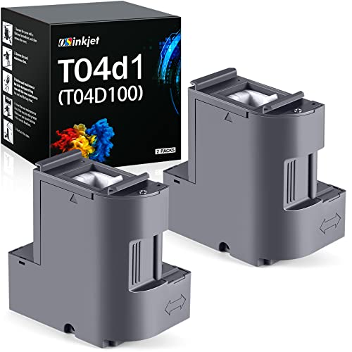 Osinkjet T04D1 T04D100 Ink Maintenance Box for WF-2860 XP5100 ET-4760 ET-3760 ET4850 ET-3750 ST-M1000 ET-3850 ET-15000 ST-C4100 ET3710 Printer(2 Packs)…