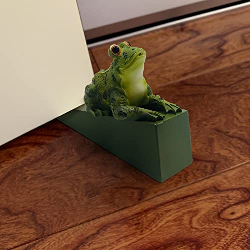 BOOMLATU Resin Vivid Cute Door Stopper, Frog Door Stop for Home, Office and Garden