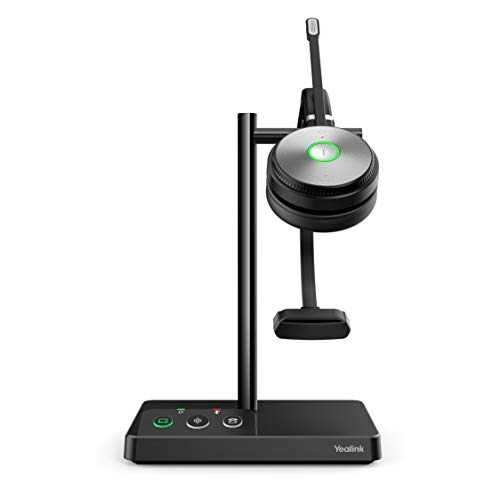 Yealink WH62 Mono UC Wireless Noise Canceling Headset - Connects and Works with USB Enabled Deskphones, Computers and Softphones.