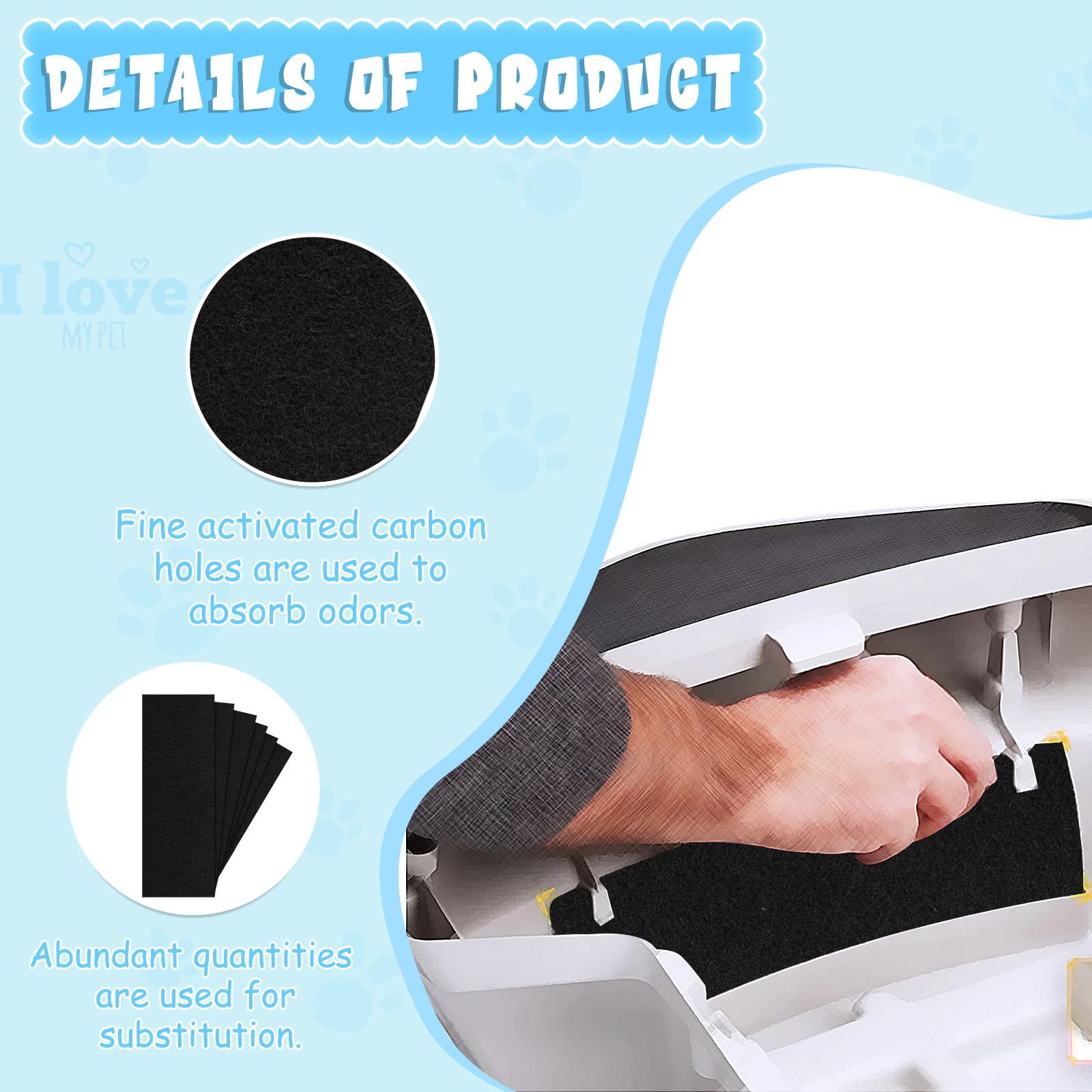 PerKoop Large Capacity Cat Litter Box Bags, 150 Count, Activated Carbon Filter, Compatible with Litter-Robot 3