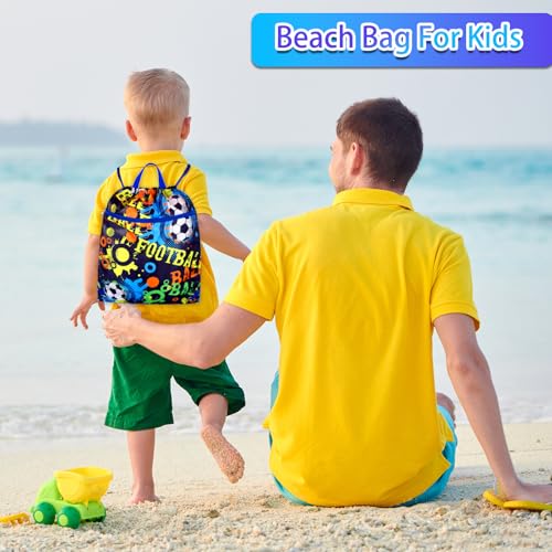 RLGPBON Sports Drawstring Backpack - Drawstring Bags for Boys Kids Swim Bag for Beach Swim Swimming Pool Draw String Bags