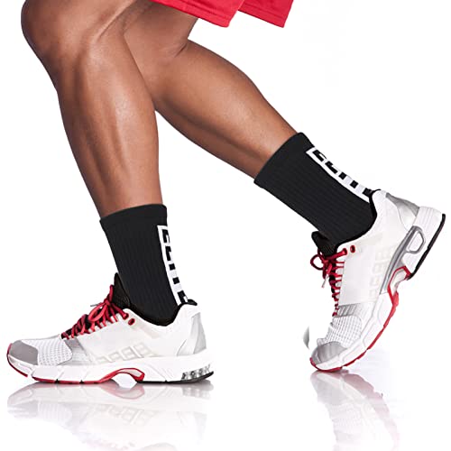 Dingcooler Men Basketball Socks 4/8 Pairs, Elite Soft Breathable Cushion Athletic Crew Socks for Men Boys