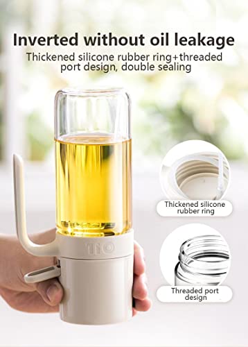 KAYKWONG'S Olive Oil Dispenser Sprayer Bottle, Glass 250ml,Cooking Oil Spray Kitchen Gadgets For Cooking,BBQ,Salad,Steak,Baking,Roasting (Green)