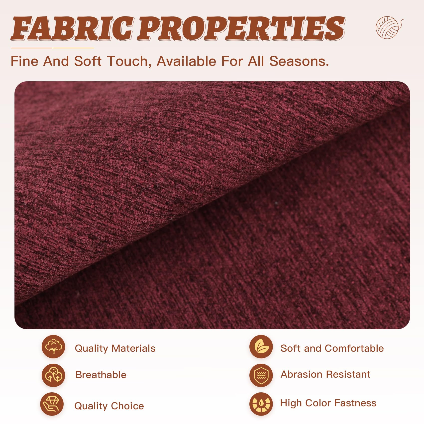 Focuprodu Bench Cushions. Non-Slip Pile Bench Cushion for Indoor and Outdoor in Multiple Scenarios.45x18 Inch Bench Cushion Ideal Cushion for Benches, Sofas and Raised Windows. (36x14x4, Burgundy)