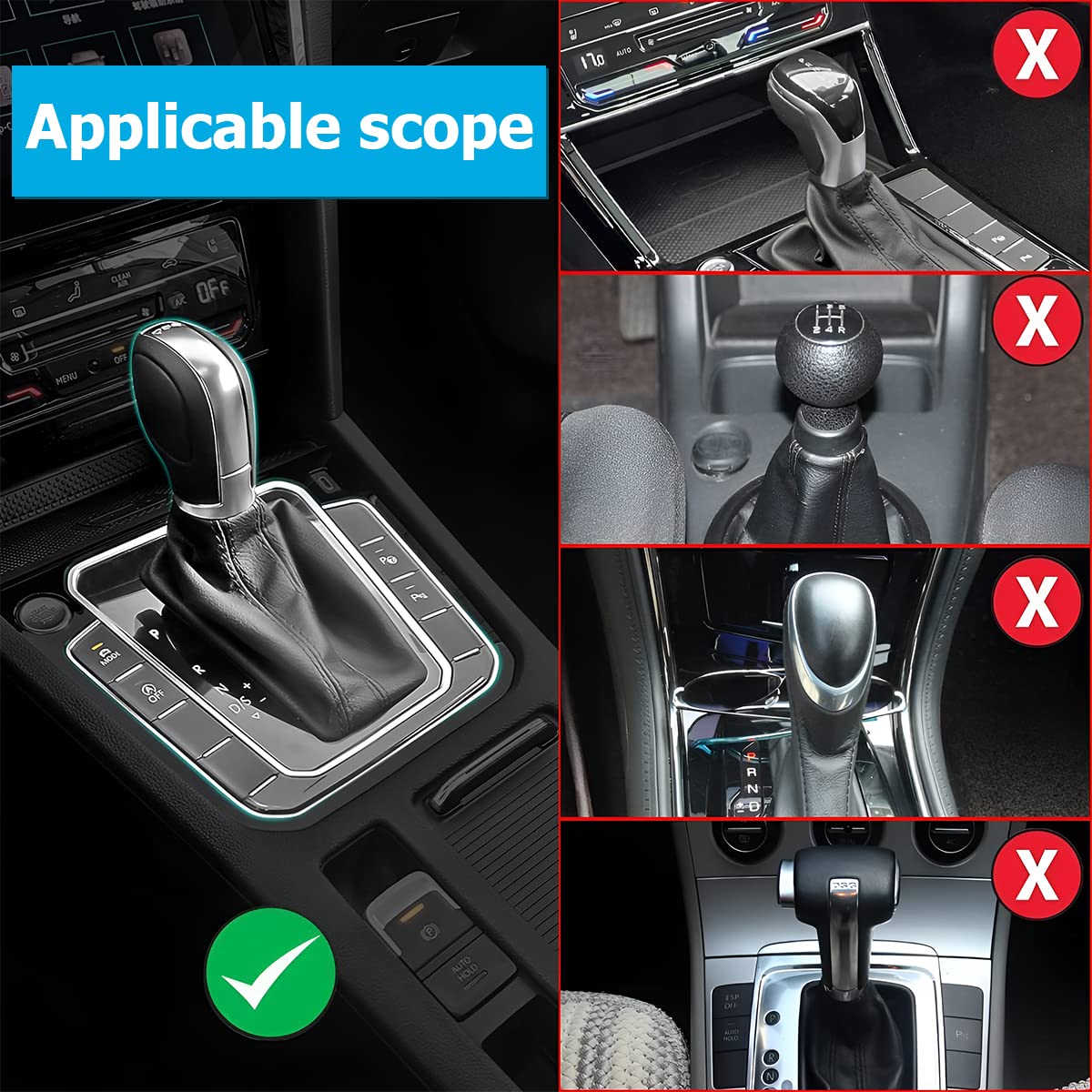 zipelo 2 Pack Car Gear Shift Knob Cover, Anti-Slip Auto Knob Gear Stick Protector, Comfortable Silicone Handbrake Shifter Cover for Men Women, Universal Vehicle Interior Accessories