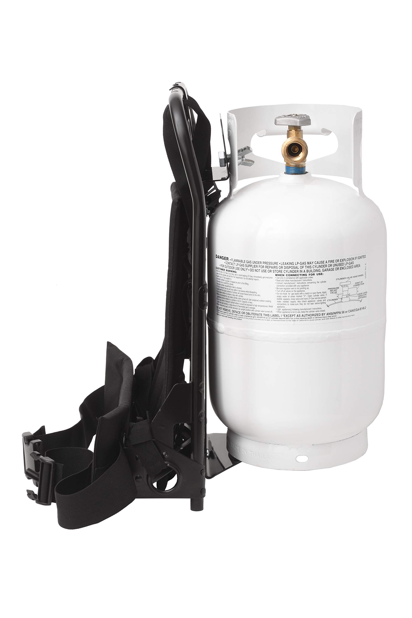 Flame King Propane Torch Kit Heavy Duty Weed Burner, 500,000 BTU with Flint Striker, with 10-ft Hose Regulator Assembly & YSNBKPK-AF Alice Pack Frame Backpack for 10LB Propane Tank, Black
