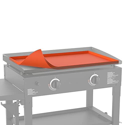 BANGIE Griddle Cover | Heavy Duty Silicone Griddle Mat for Blackstone 28" Pro Griddle | Keep Surface Clean | High-Wall Design (Orange)(Not fit 28XL)