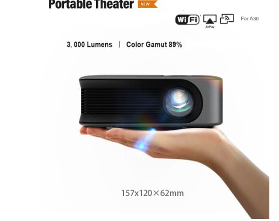 WiFi Mini Projector, Pocket Size for Apartment, Bedroom, Outdoor Portable Video Projector, Compatible with Full Hd 1080p HDMI, USB, SD, Laptop, Smartphone,Home Theater Enjoy