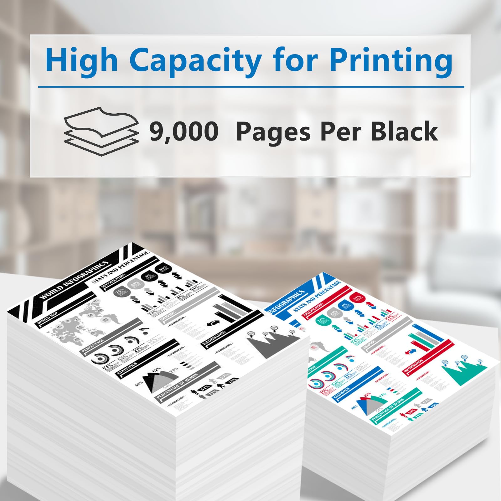 High Yield TNP75 TNP76 TNP-75 TNP-76 Black Toner Cartridge Compatible with Konica Minolta Toner Cartridge for Konica Bizhub 4000i 5000i Printer (ACF0032 AFC0033)