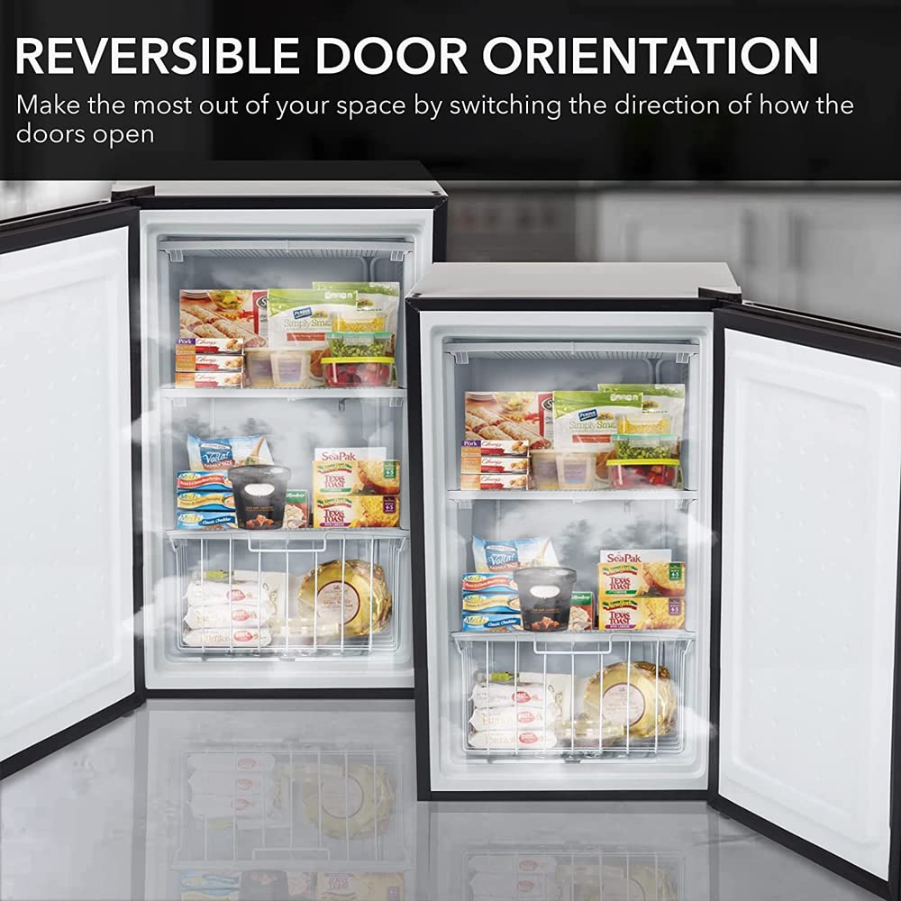 Whynter CUF-301BK 3.0 Cubic feet Energy Star Upright Freezer with Lock Black Bundle with 2 YR CPS Enhanced Protection Pack