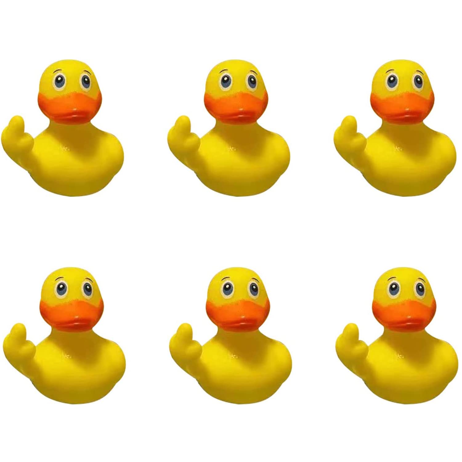Rubber Ducks, 2.28" The Finger Rubber Duck, Cute Small Rubber Ducks Funny Rubber Ducky Car Accessories for Jeep Car Dashboard Decorations (6)