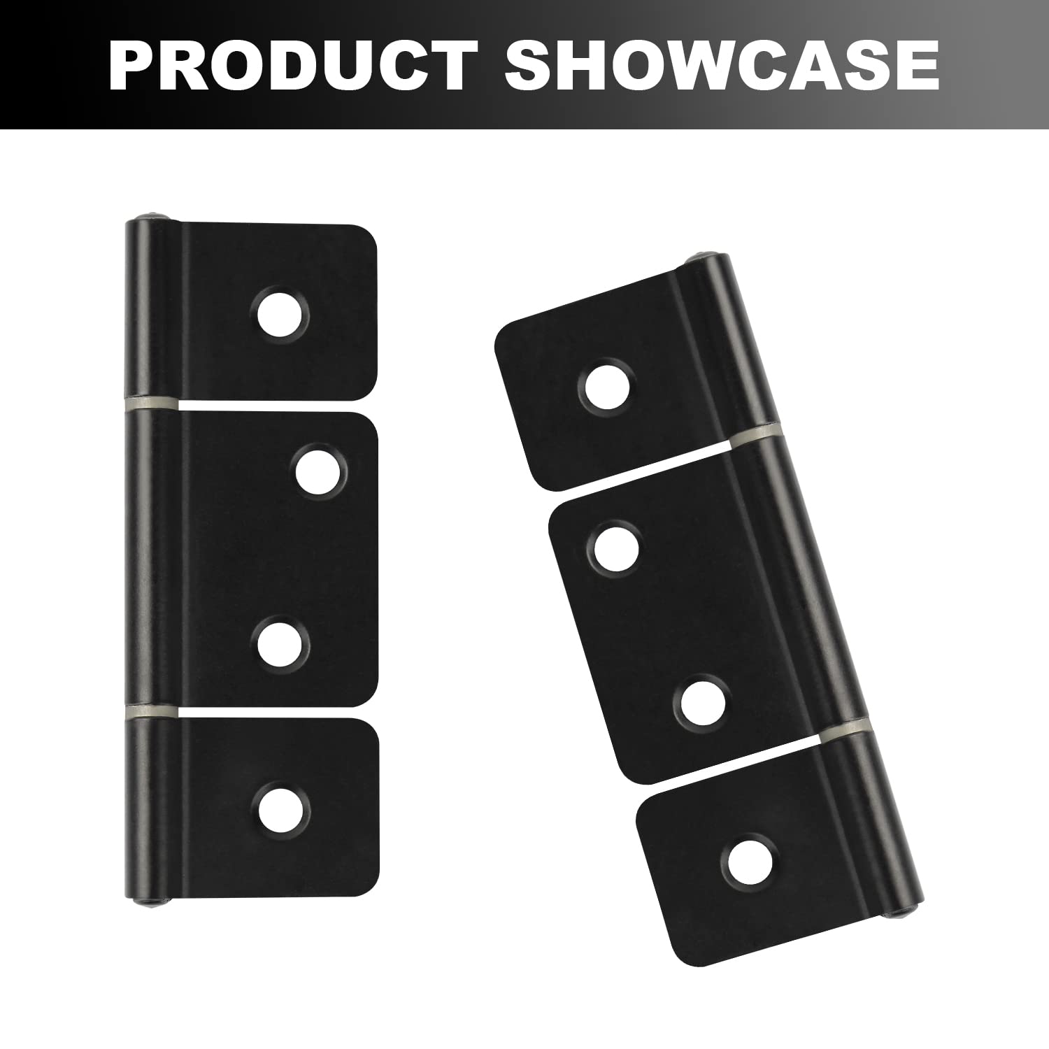 Three Leaf Non-Mortised Hinge for Mobile Home & RV Interior 8 Packa Black Door Hinges with Screws