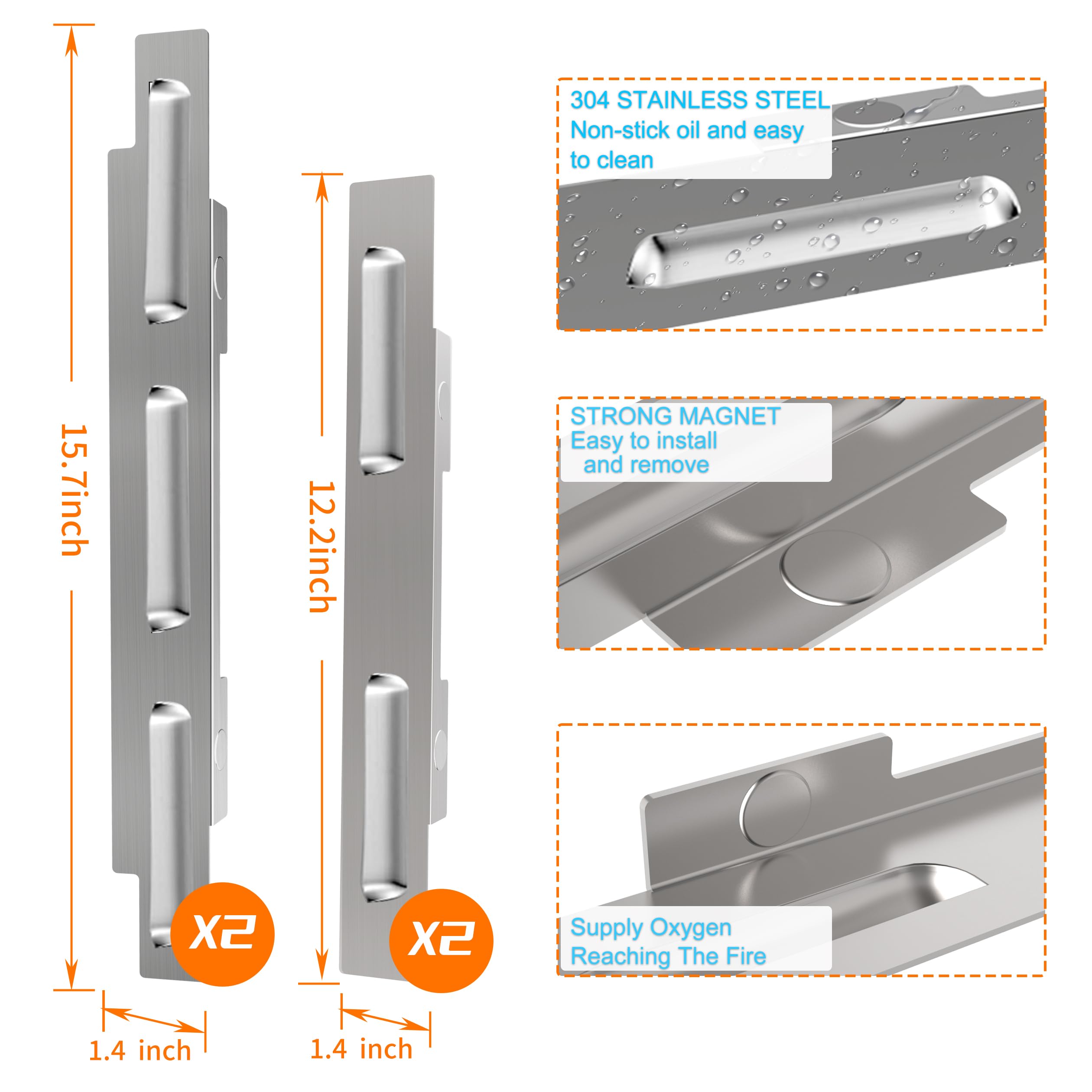 Wind Guards For Blackstone 28 Inch Griddle,Magnetic Stainless Steel Wind Guard For Blackstone 28" Griddle,Compatible with Blackstone 28 Inch Griddle Hood,Rear Grease Cup and Side Shelf