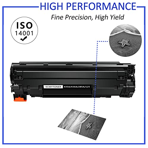 KCMYTONER Compatible Universal Toner Cartridge Replacement for HP 85A CE285A 36A CB436A 35A CB435A for HP Laserjet P1505 M1522n M1522nf P1102w M1212NF M1217nfw P1109w P1006, Black 2-Pack