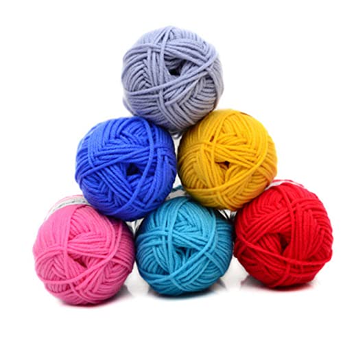 Garneck White Yarn Knitting Accessories Yarn for Knitting Yarn Storage Black Yarn Cotton Yarn Green Black Purple Red Blue Yellow Yarn Roving Crochet Soft Yarn Cotton Ball Baby Coarse Wool
