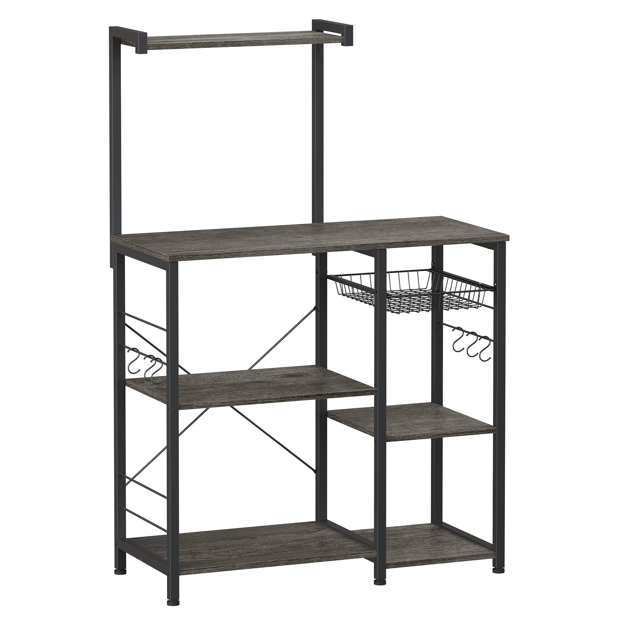 VASAGLE Bar Table Set with 2 Bar Stools and Microwave Stand (ULBT015B04)