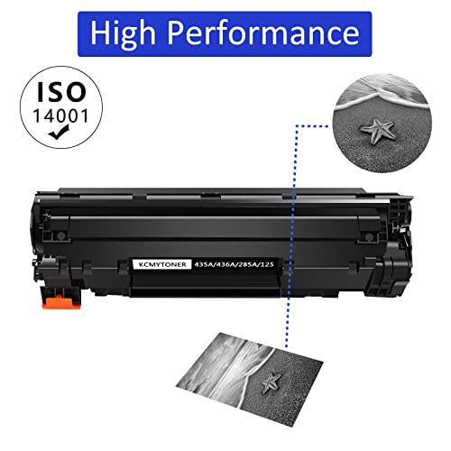 KCMYTONER Compatible Universal Toner Cartridge Replacement for HP 85A CE285A 36A CB436A 35A CB435A for HP Laserjet P1505 M1522n M1522nf P1102w M1212NF M1217nfw P1109w P1006, Black 2-Pack