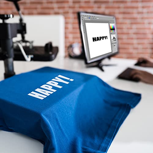 MECCANIXITY Heat Transfer Vinyl Rolls, 12" x 35 Feet HTV Vinyl, Bright Blue HTV Vinyl Iron on Vinyl Heat Vinyl Design for Shirts, Pillows, Hand Bags, Hats