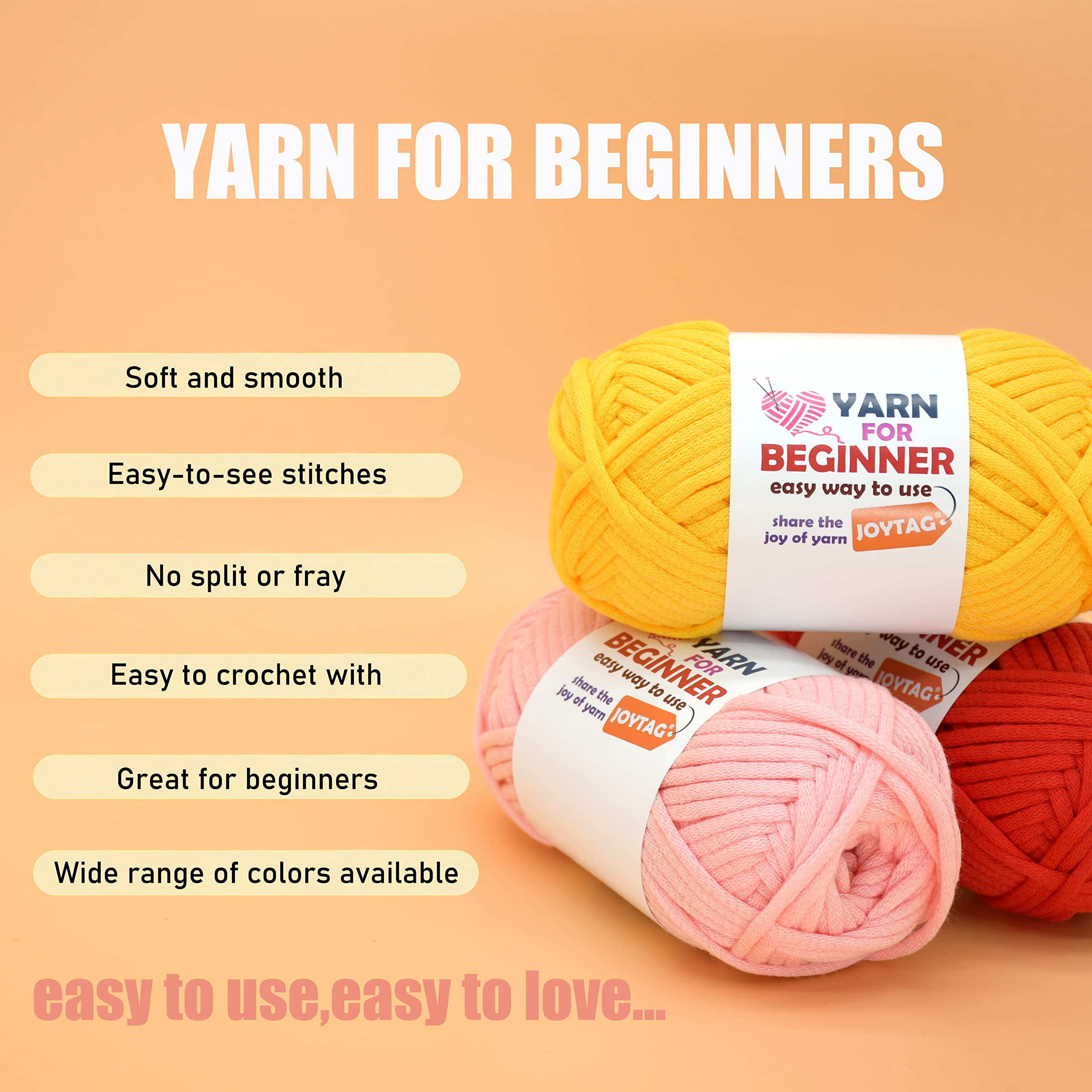 3 Pack Beginners Crochet Yarn Black White Grey Cotton Crochet Yarn for Crocheting Knitting Beginners with Easy-to-See Stitches Cotton-Nylon Blend Crochet Yarn for Beginners Crochet Kit(3x50g)