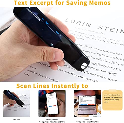 Upgraded Translation Scanning Pen, Mobile Scanner Translator, Reading Pen, 112 Language Translating Device, OCR Digital for Language Learners Business Travel…