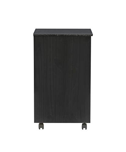 Linon Six Drawer Rolling Storage Corinne Cart, Black 6