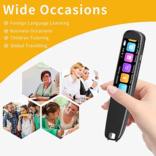 Upgraded Translation Scanning Pen, Mobile Scanner Translator, Reading Pen, 112 Language Translating Device, OCR Digital for Language Learners Business Travel…