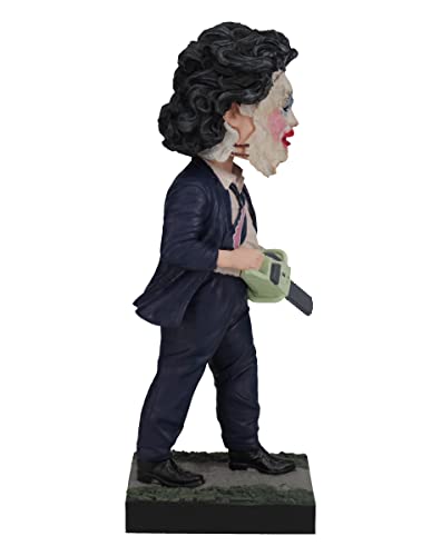 Spirit Halloween The Texas Chainsaw Massacre Leatherface Pretty Woman Mask Bobblehead Statue | Officially Licensed | Leatherface | Horror Collectible
