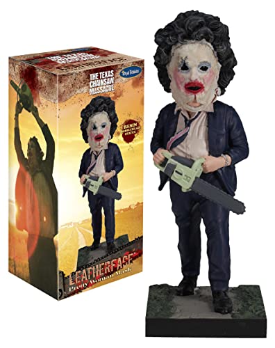 Spirit Halloween The Texas Chainsaw Massacre Leatherface Pretty Woman Mask Bobblehead Statue | Officially Licensed | Leatherface | Horror Collectible