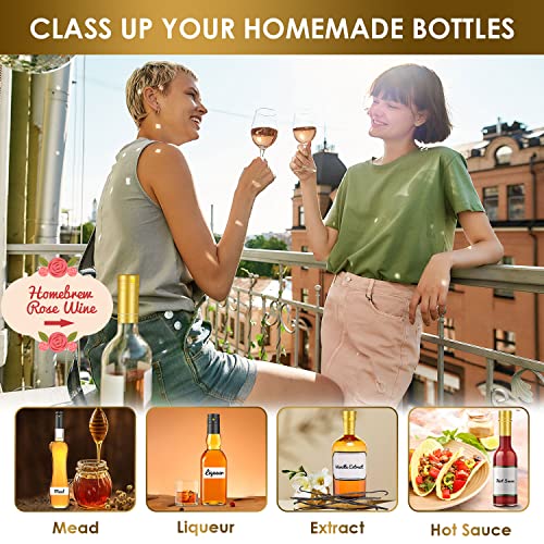 GUANFU Wine Bottle Sealer Kits - 12 Wine Bottle Cork w/Metal Top 30 Seals Heat Shrink Wrap Caps w/Tear Tab Plastic Shrink Capsules Tasting Corks Cruise Essentials for Alcohol Bottles Homemade Crafts