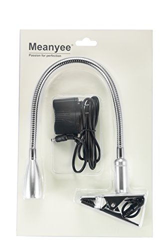 Meanyee Touch Switch Stepless Dimmable Flexible Clip On Desk Lamp/Clip on Lights Dimming Clamp Table Lamp/Clamp on Lights for Reading/Working/Study/Bedside/Bedroom/Book Lights(Warm White3000-3200K)