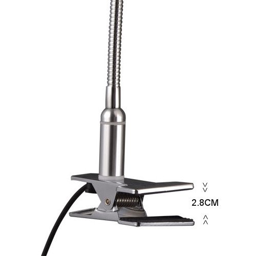 Meanyee Touch Switch Stepless Dimmable Flexible Clip On Desk Lamp/Clip on Lights Dimming Clamp Table Lamp/Clamp on Lights for Reading/Working/Study/Bedside/Bedroom/Book Lights(Warm White3000-3200K)