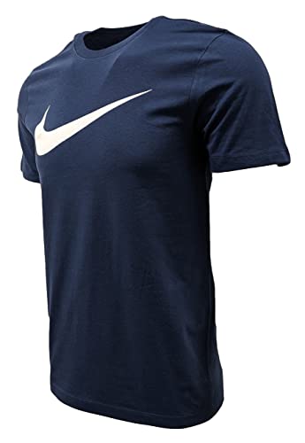 Nike Men's Sportswear Swoosh T-Shirts (Medium, Obsidian/White)