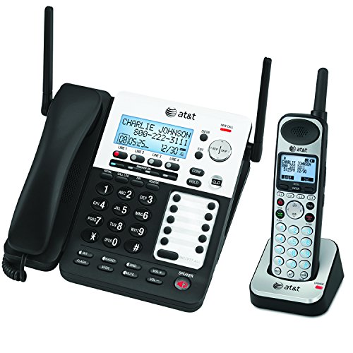 AT&T SB67138 SB67138 DECT 6.0 Phone/Answering System, 4 Line, 1 Corded/1 Cordless Handset