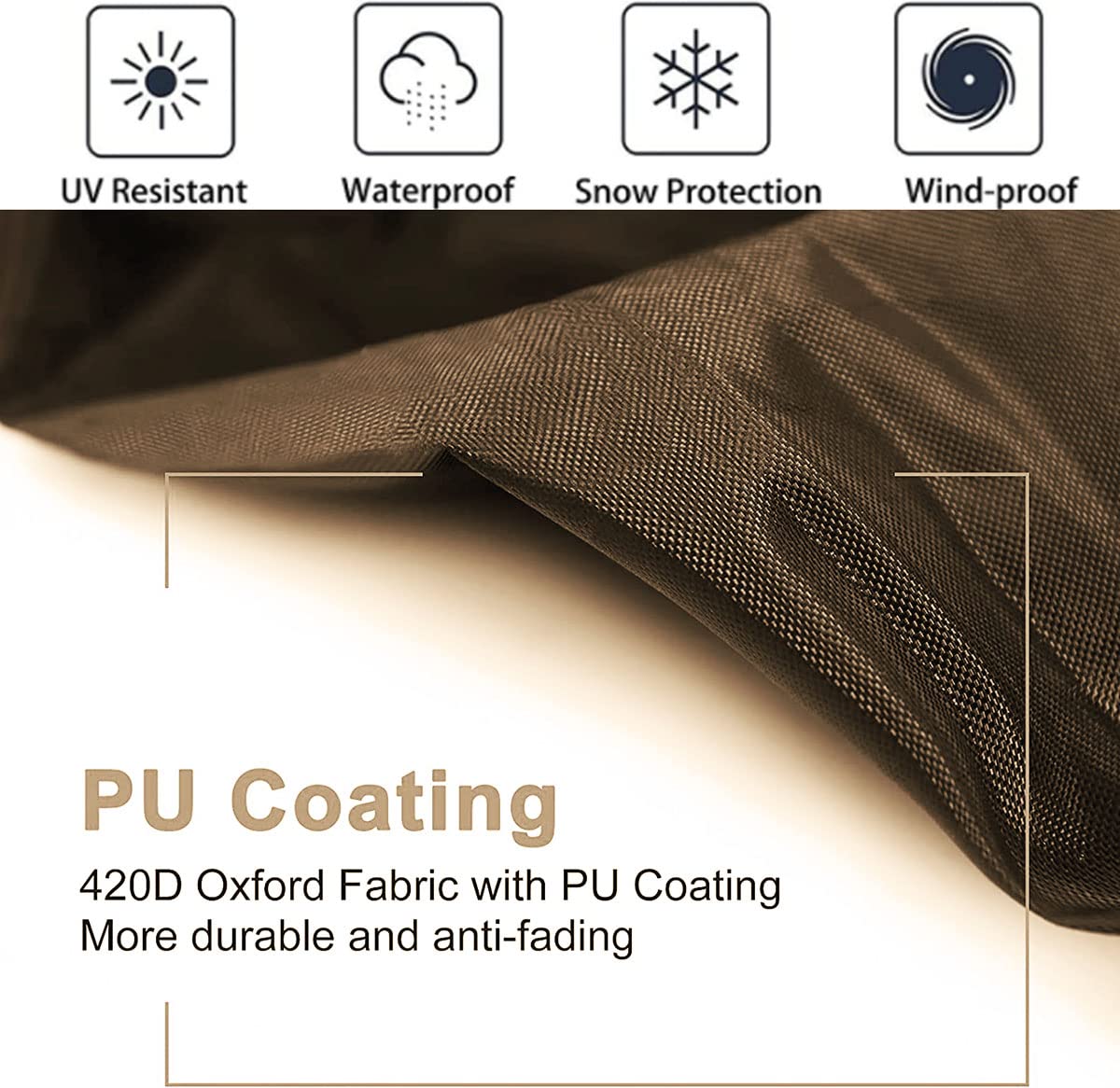 22Inch Grill Cover,Griddle Cover for Blackstone 22In Griddle -Brown 420D Oxford with Silver Liner Heavy Duty Waterproof Canvas Flat Top Gas Grill Cover